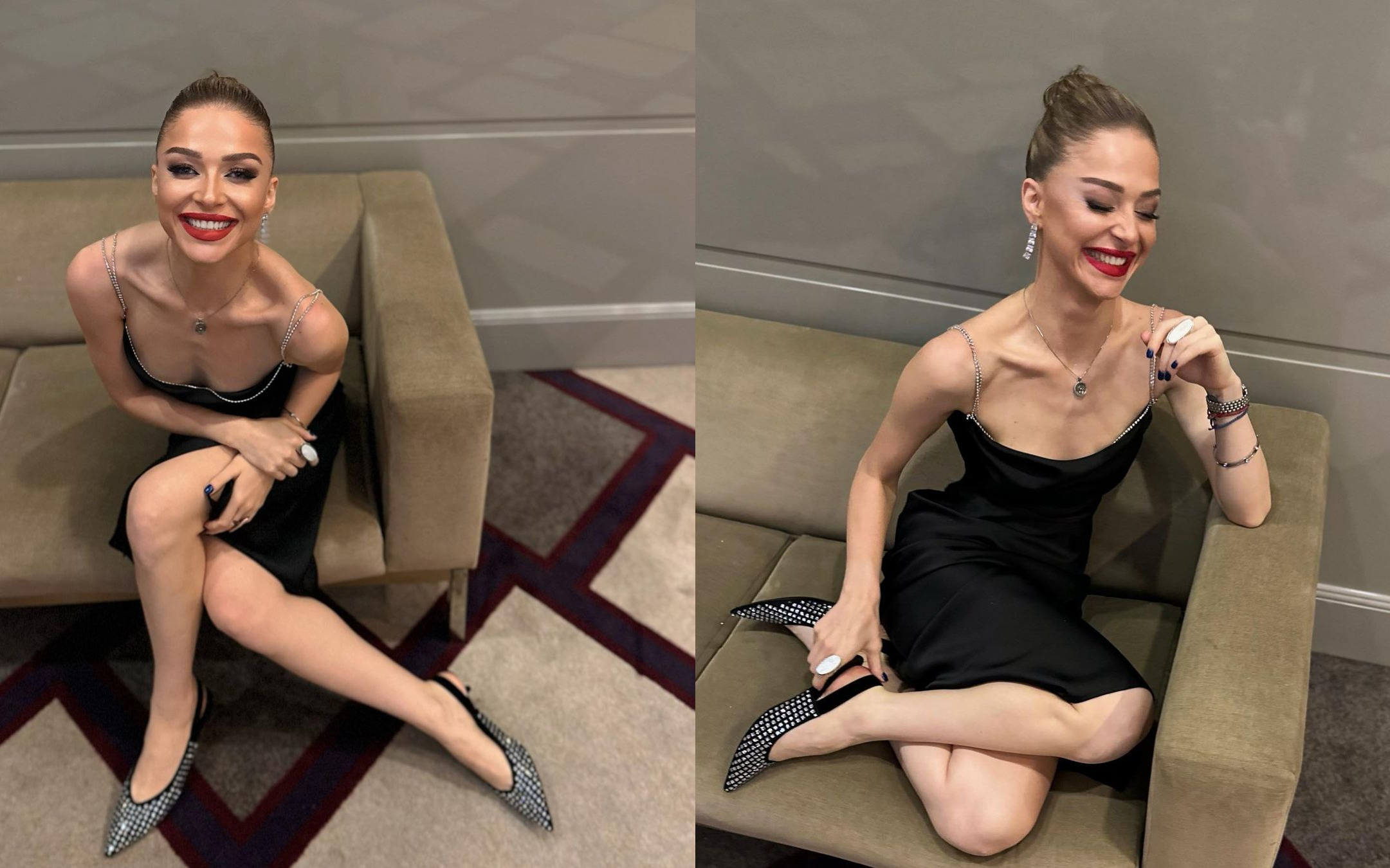 "სილამაზე" - ბაბი კირკიტაძე ულამაზეს შავ კაბაში ბრწყინავს - ფოტოები - elNews.ge